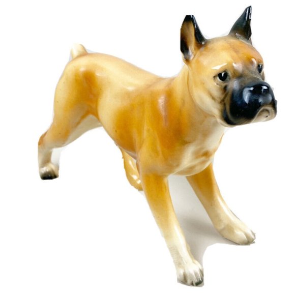 Accents | Vtg 196s Porcelain Japan Boxer Dog Figurine Statue Approx 8 ...